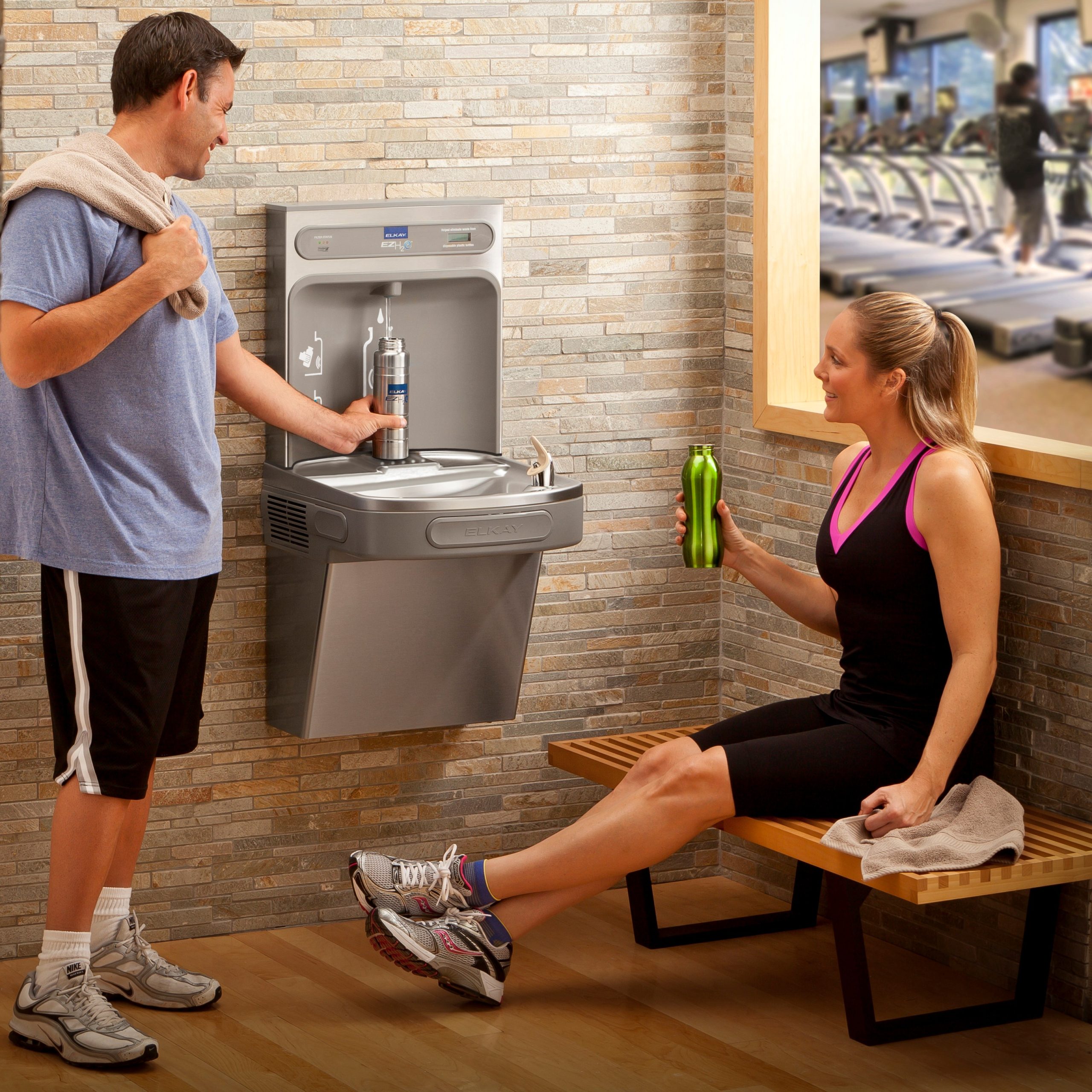 Aqua Wise - Elkay EZH2O Wall Mount Bubbler Hands-free Sensor-activated ...